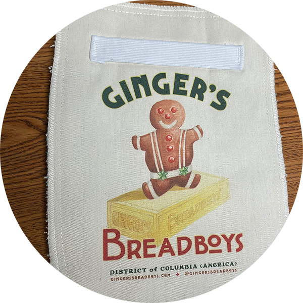 Gingerbread-themed Terry Cloth Pan Grabber Oven Mitt